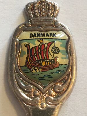 Danmark Viking Ship Denmark Vintage Souvenir Spoon Collectible | eBay