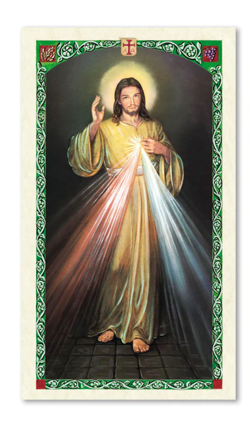Laminated Chaplet of Divine Mercy Jesus Responses Holy Prayer Card ...