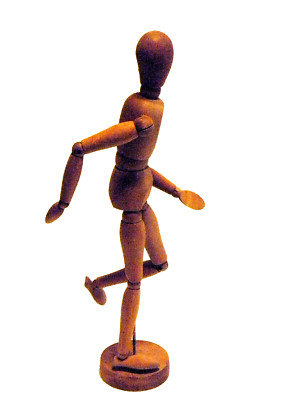 UNIQUE 13" ARTICULATED JOINTED WOODEN MANNEQUIN MODEL FIGURE MAN ...