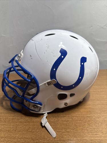 Riddell Revolution XL Indianapolis Colts Helmet Blue Face Mask Used | eBay