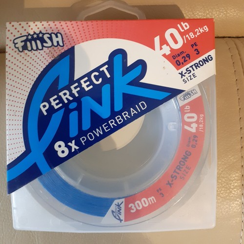 TRESSE FIIISH PERFECT LINK 8x powerbraid 300m 0.29mm 18,2kg 40 lb bleu ...