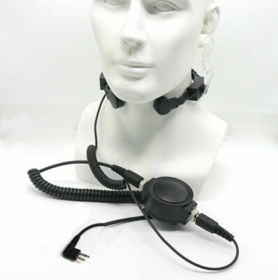 Military Throat Mic Headset Earpiece WaterProof BIG PTT For MOTOROLA ...