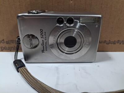 Cannon Powershot S200 Silver 2.0mp Optical Digital ELPH Camera UNTESTED ...