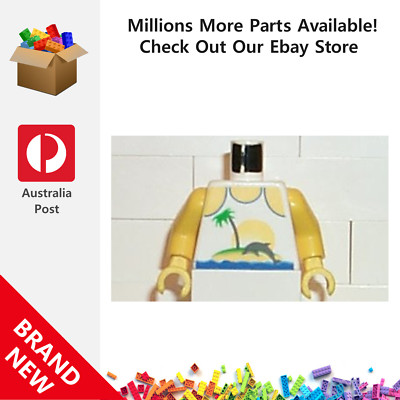 Genuine LEGO™ White Torso Paradisa Tank Top Palm 973 New | eBay Australia