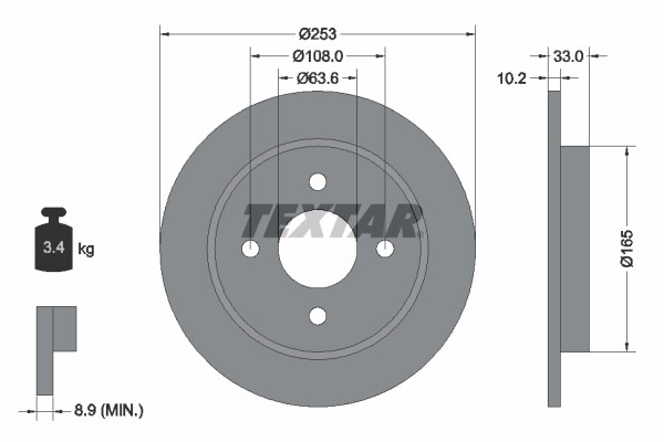Textar 92088403 Brake Disc for sale online | eBay Australia