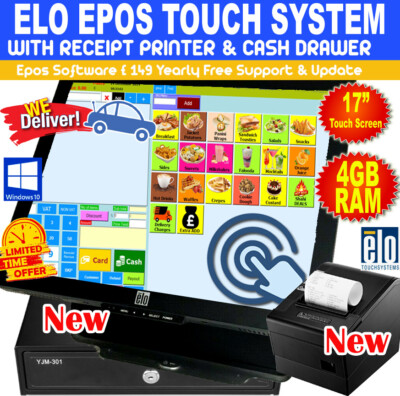 Elo touch epos system With receipt printer and cash drawer | eBay