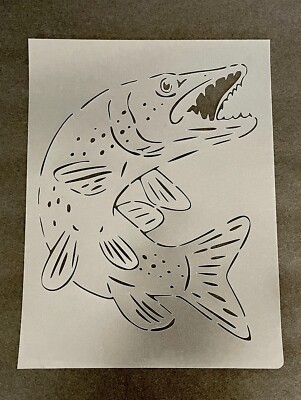 Northern Pike #1 Stencil 10mm Thick, Crafts, Fishing, Musky, Bass ...