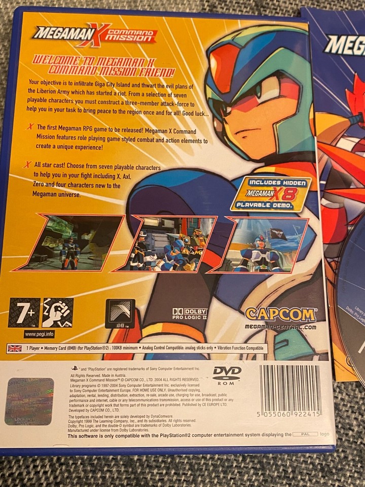 MEGAMAN X Command Mission Game Mega Man Sony Playstation 2 PS2 PAL UK ...