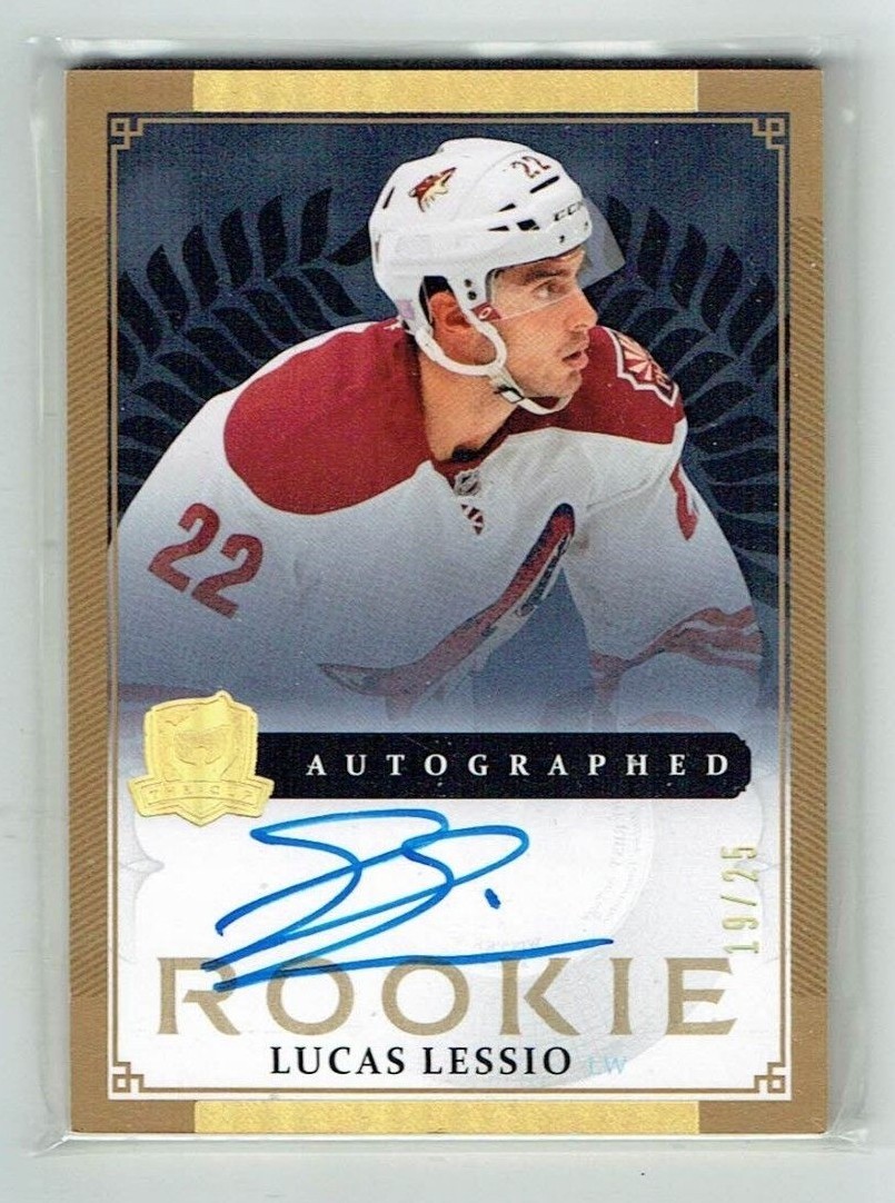 13-14 UD Upper Deck The Cup Lucas Lessio /25 Gold Spectrum Rookie Auto ...