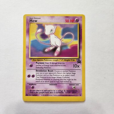 Mew #8 Vintage Pokemon Card Black Star Promo Rare - Lightly Played LP ...