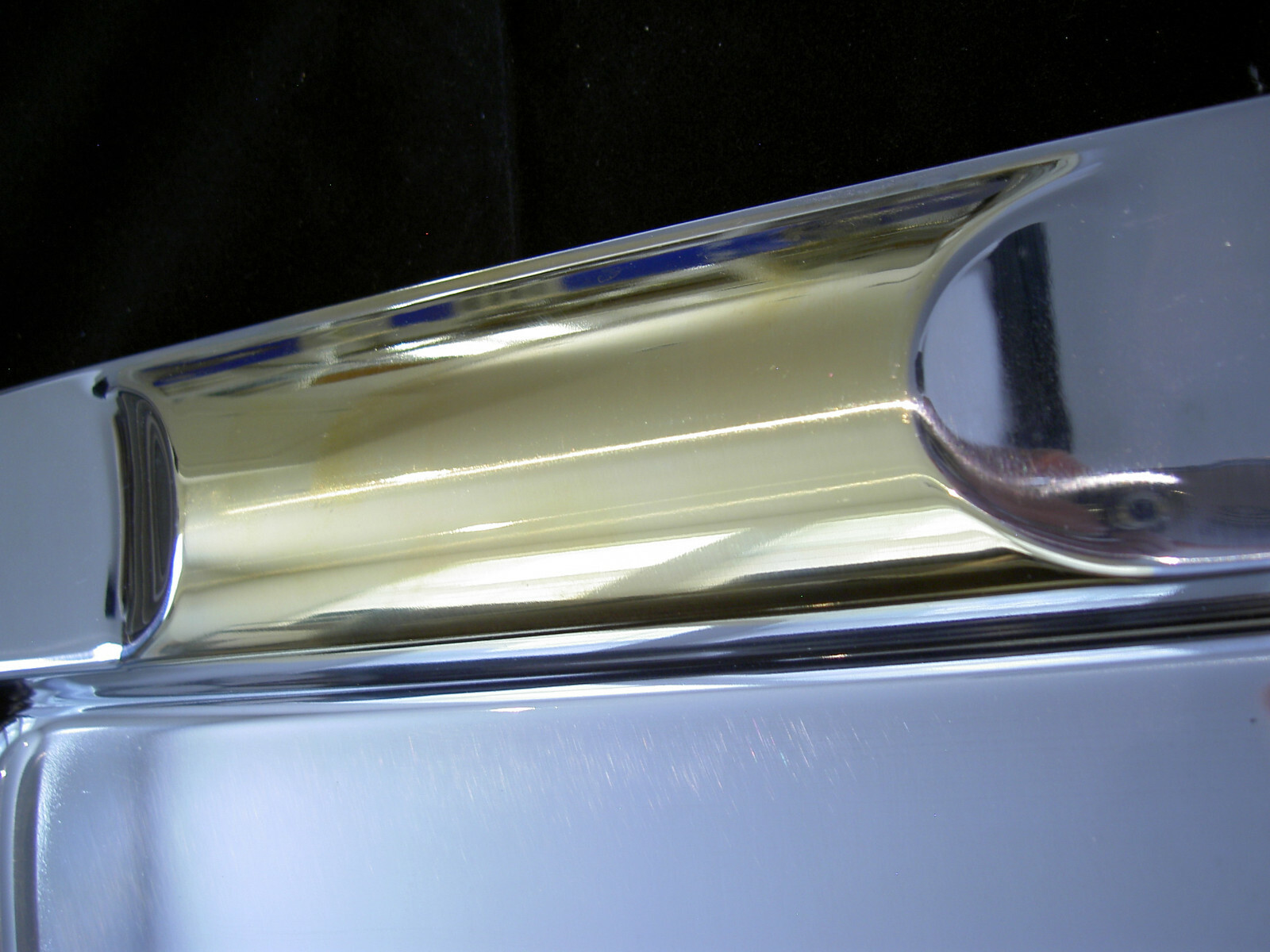 ZEPTER Stainless Steel and 24kt Gold Plated handles SERVING TRAY Made ...