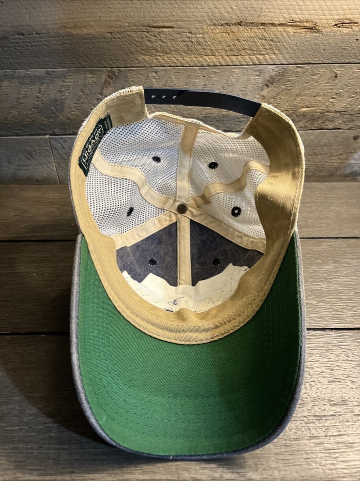 Legacy Notre Dame Distressed Look Trucker Cap Hat Snapback Denim | eBay