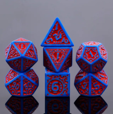 💙🔥 Magic Blue Flame DnD Dice Set | Dungeons and Dragons | 7 Dice RPG | eBay