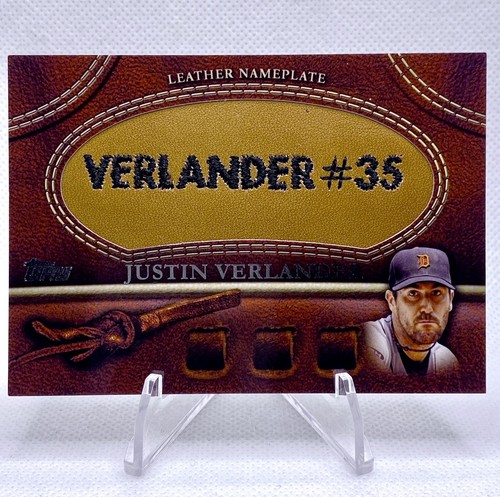 2011 Topps Manufactured Glove Leather Nameplate Justin Verlander #MGL ...