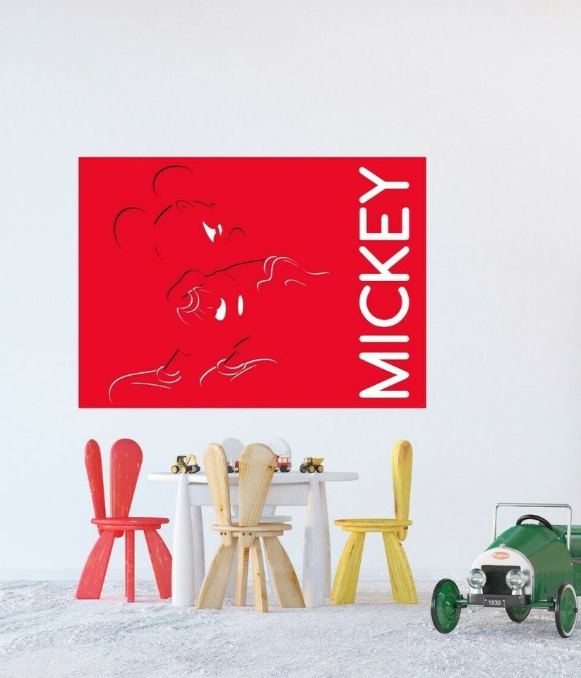 Mickey Mouse giant poster sized wall mural 160x110cm kids bedroom ...