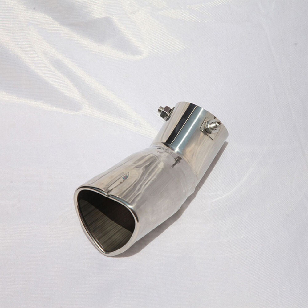 Silver Heart Shaped Stainless Steel Car Exhaust Pipe Muffler Tip Cover ...