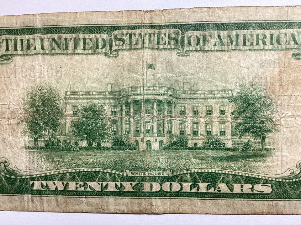 1929 $20 National Currency Riggs National Bank of Wahington District of ...