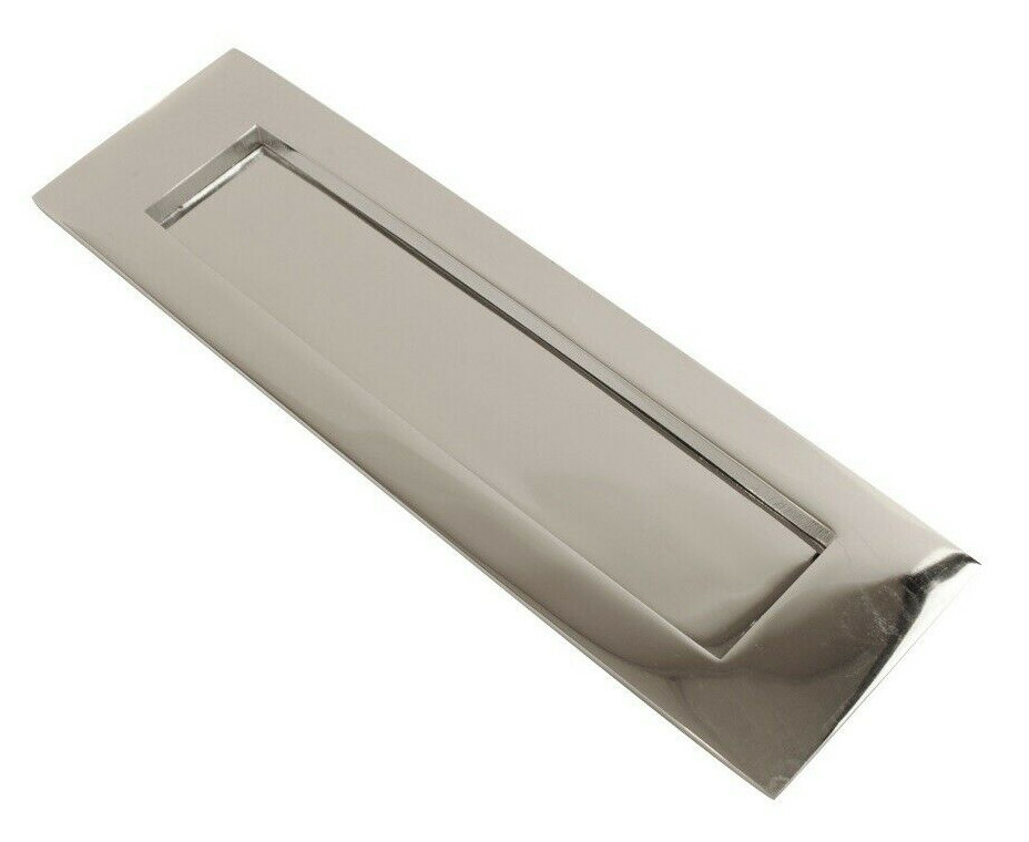 Heavy Sprung Solid Brass Letter Box Postal Plate Cover Victorian Brass ...