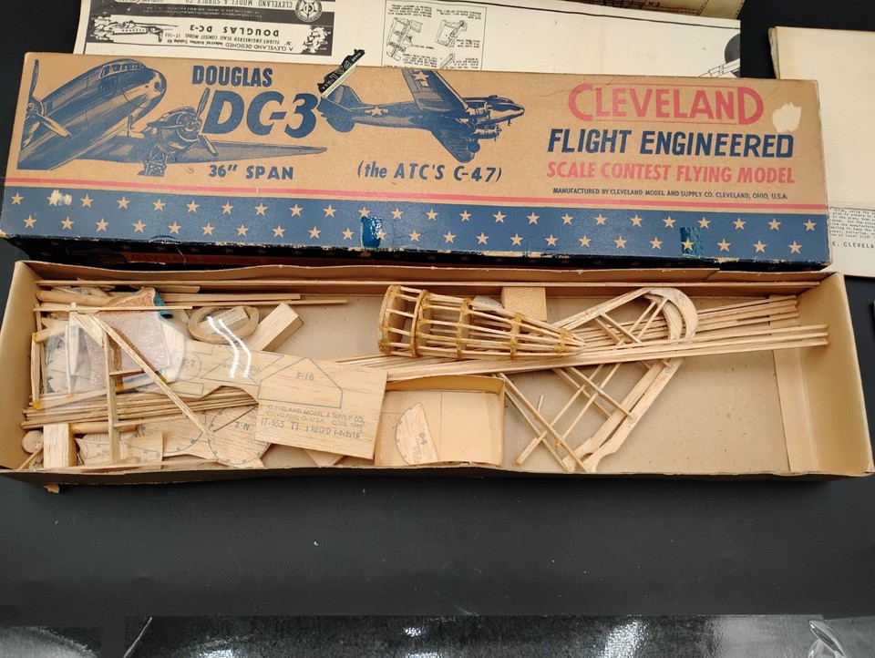 Vintage Cleveland Douglas DC-3 Scale Contest Flying Model | eBay