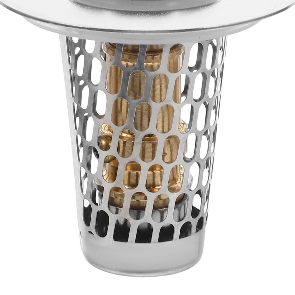 2 Pcs Bathroom Sink Hair Catcher Stainless Steel Up Drain Stopper ...