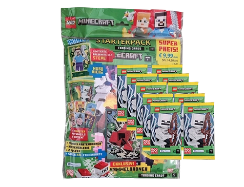 Blue Ocean LEGO Minecraft Trading Cards Serie 1 – 1x Starterpack + 10x ...