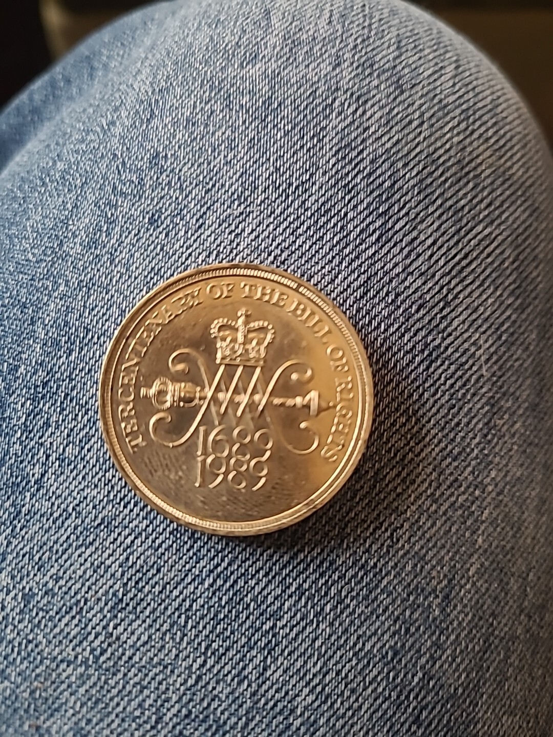 Old Style £2 Two Pound Coin 1989 Tercentenary of the Bill of Rights ...