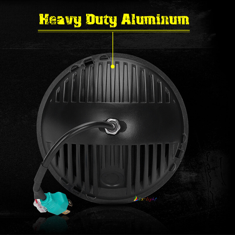 Brightest Pair 7" inch Round Halo LED Headlights DRL Turn For Chevrolet ...