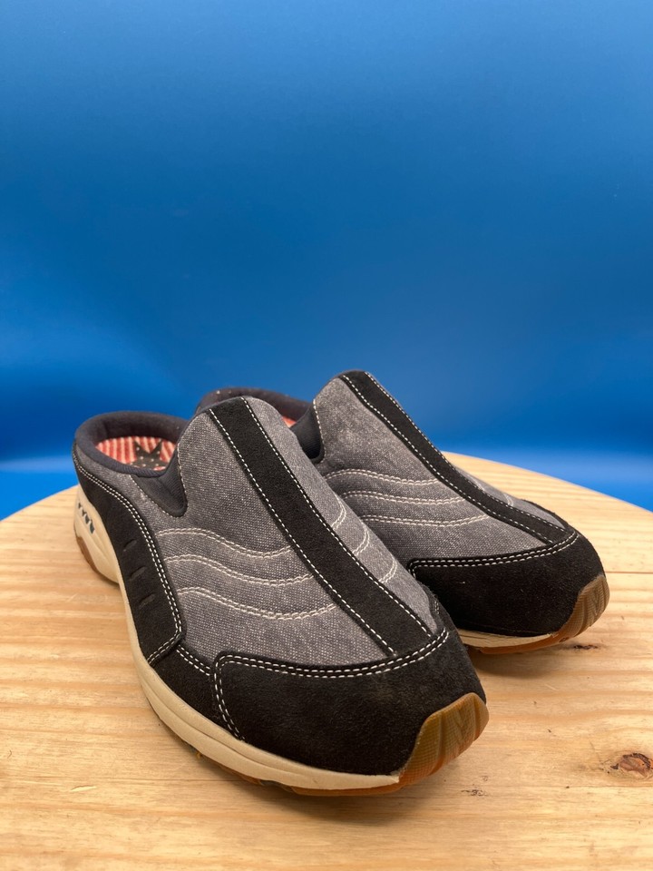 Easy Spirit Clogs Sandal Traveltime90 Women's Sz 10M Blue Suede Denim ...