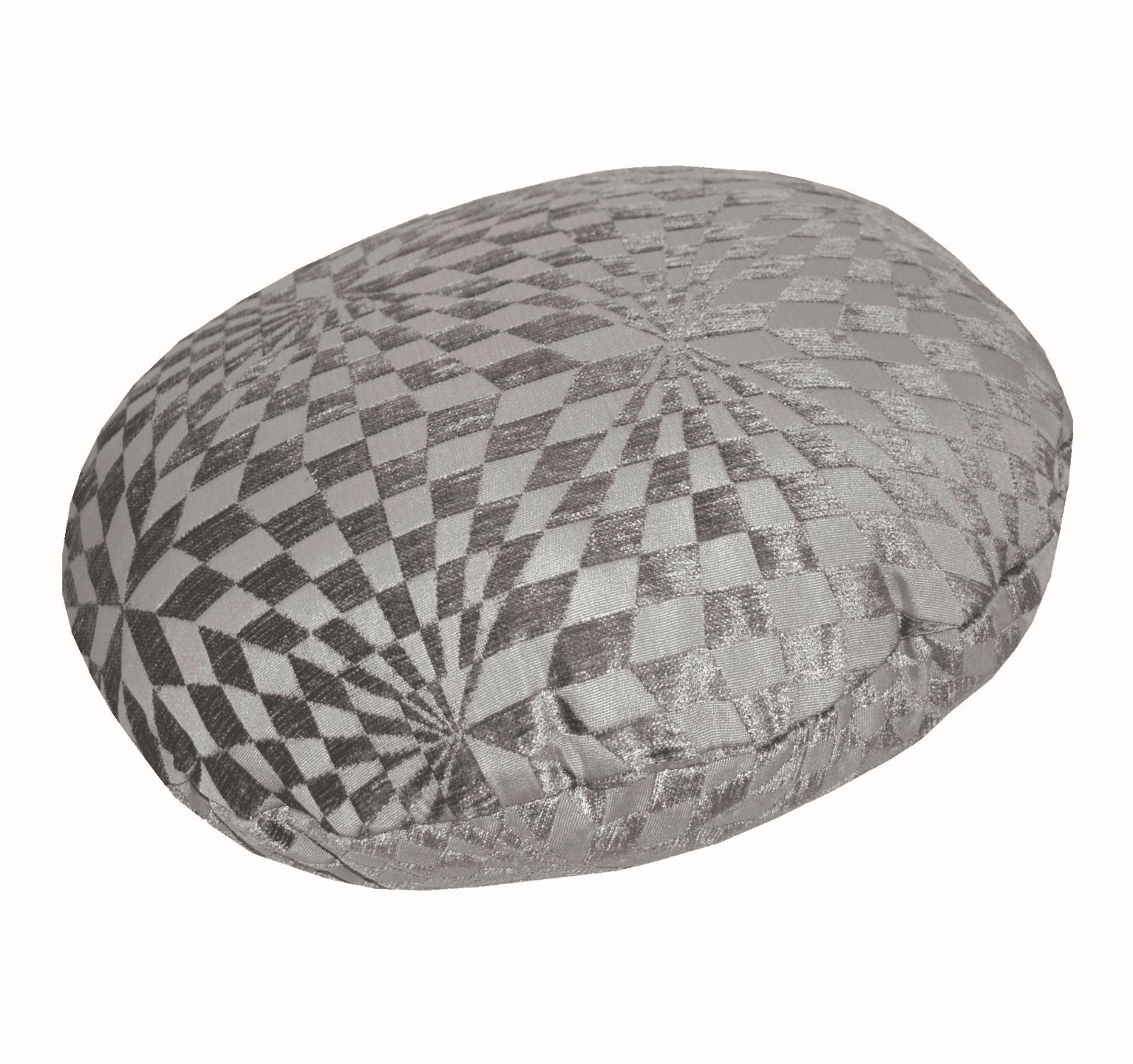wg05n Gray Geometric Check Round Shape Throw Pillow CASE Cushion COVER ...