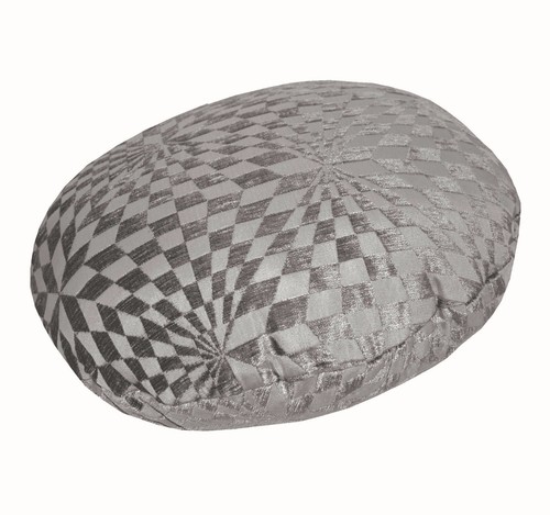 wg05n Gray Geometric Check Round Shape Throw Pillow CASE Cushion COVER ...