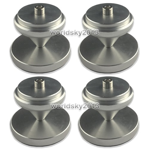 4pcs 32mm Aluminium Speaker Shock-absorbing Spike Stand Foot Isolation ...