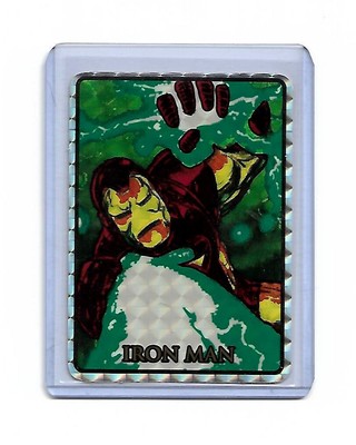 IRON MAN 1992 92 Marvel Masterpieces Vending Machine Prism Sticker ...