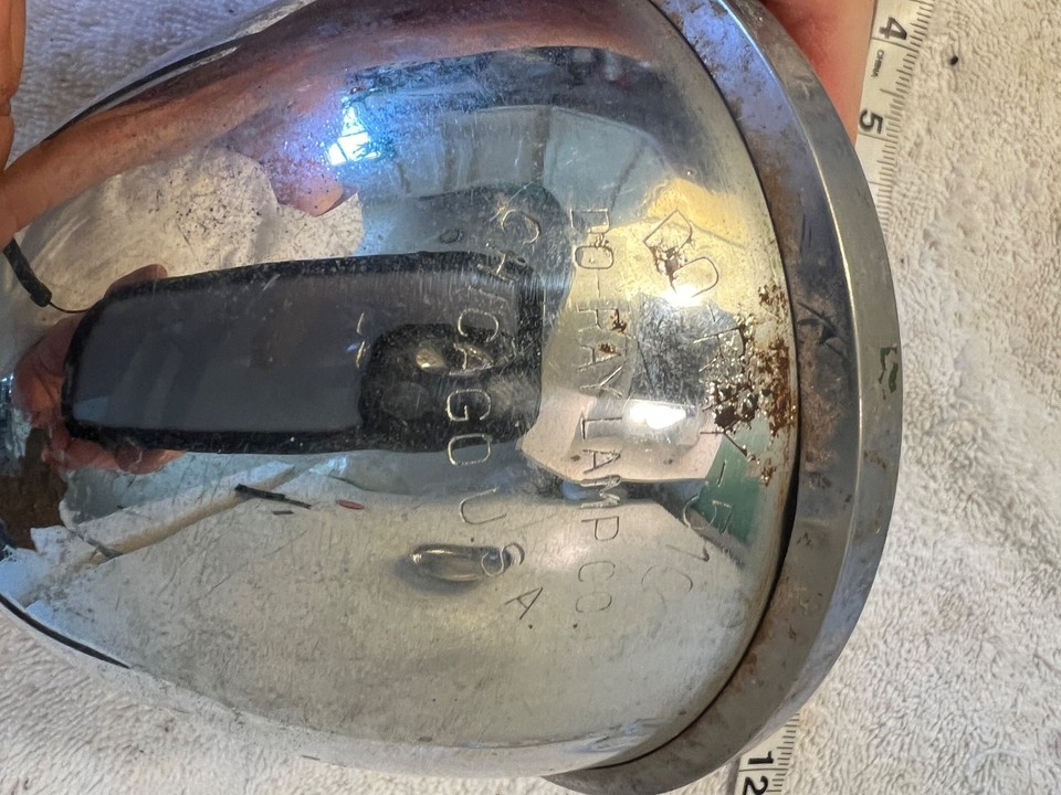 Vintage Do Ray 510 Old Chrome Spot Lights Fog Harley Flathead Knuckle ...