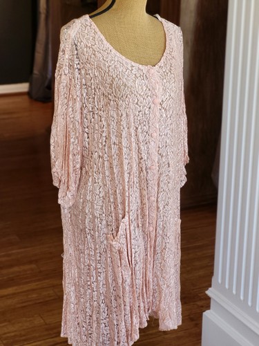 Classique By Shawn Vintage 90s Peachy Pink Lace Dress With Original ...