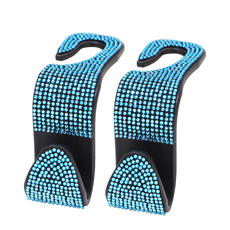 2 Pcs Auto Hook Multifunction Car Back Seat Hook Shiny Bling Crystal ...