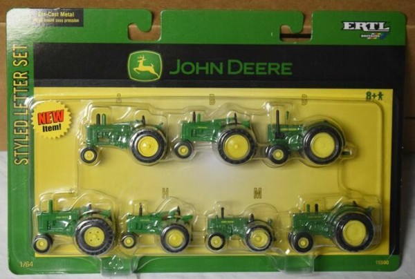 John Deere Styled Letter Set of 7 Tractors Ertl 1 64 for sale online | eBay