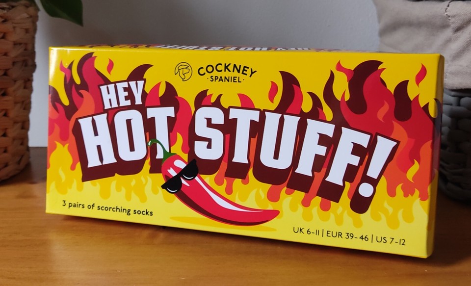 Hey Hot Stuff - Mens Socks Size 6-11 Gift Box, Present For Dad (3 Pairs ...