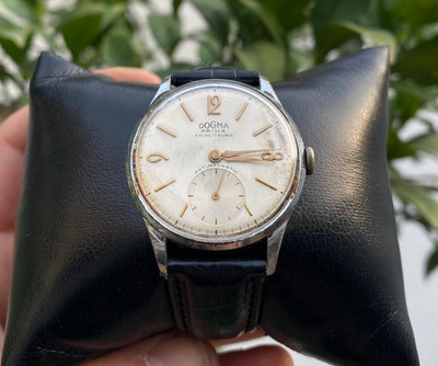 Vintage 1960s Men's Dogma Prima Cal.1130 17 Jewels Swiss Made Date 35mm ...