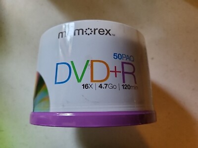 Memorex DVD-R 50 Pack 16X 4.7GB 120 Min Brand New Factory Sealed | eBay
