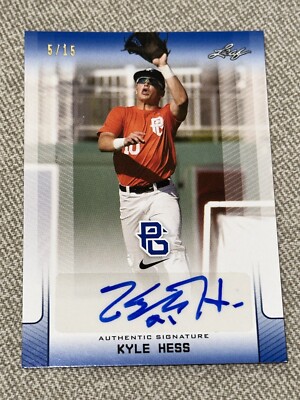 KYLE HESS 2017 LEAF PERFECT GAME BLUE AUTOGRAPH #5/15 TWINS | eBay