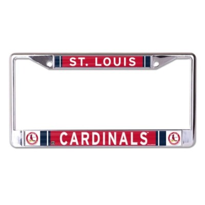 ST. LOUIS CARDINALS CHROME METAL LICENSE PLATE FRAME HIGH QUALITY DOMED ...