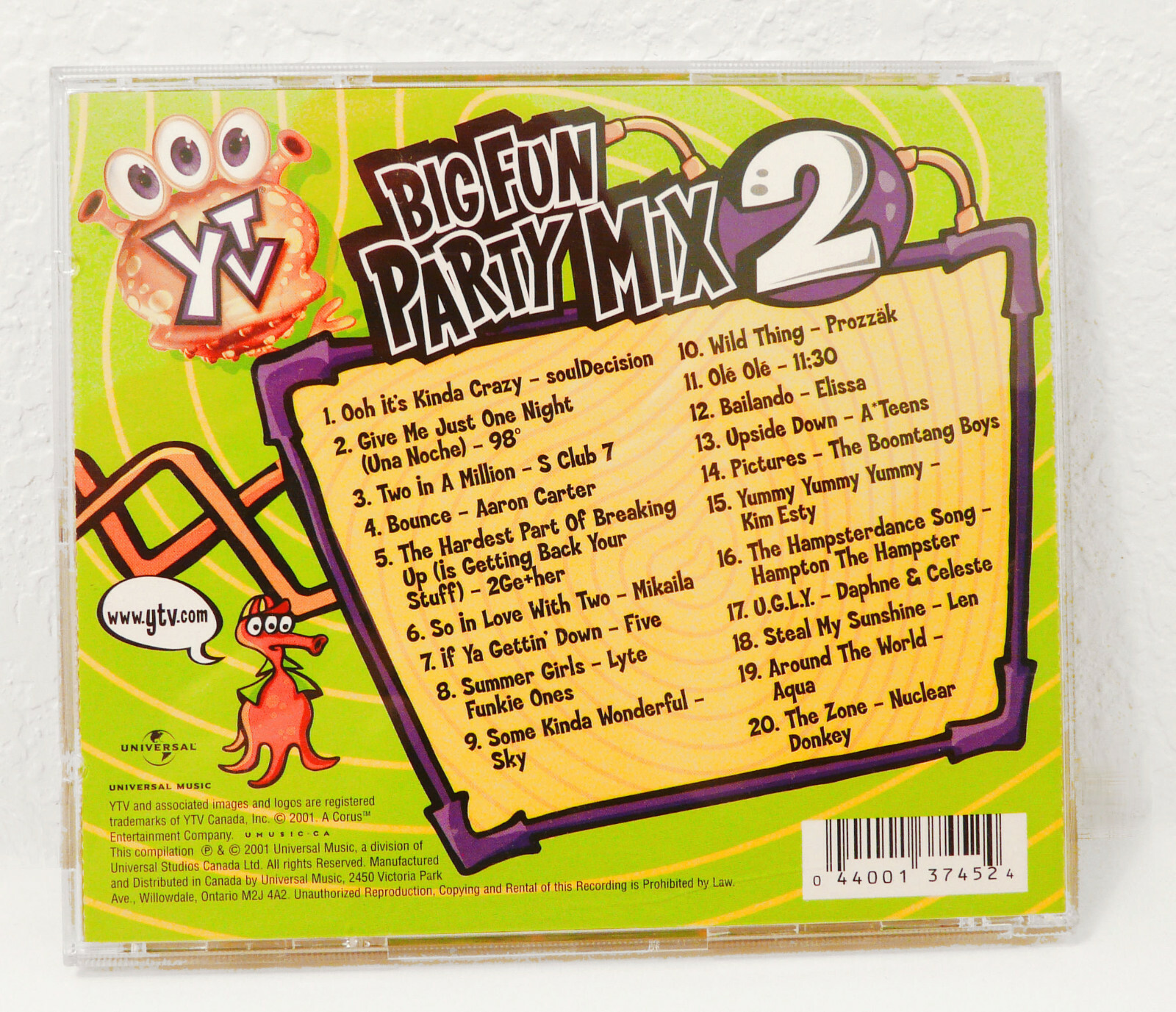 Big Fun Party Mix 2 Music CD From 2001 Includes Hamsterdance Song for ...