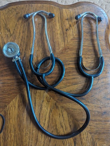Dual Head Teaching Medical Training Stethoscope - Black | eBay