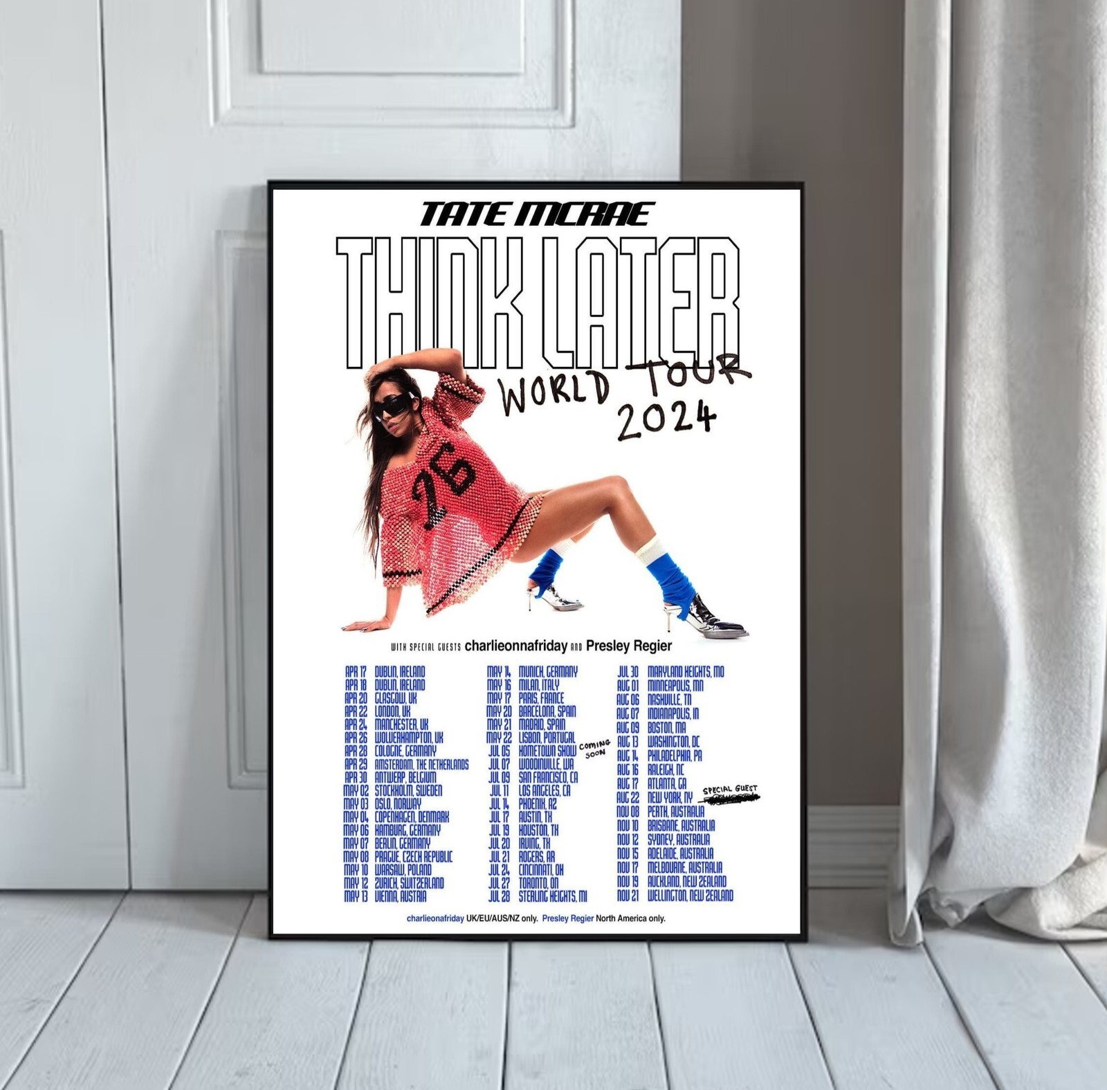 Tate McRae The Think Later World Tour 2024 Poster sold by Darth Vader ...