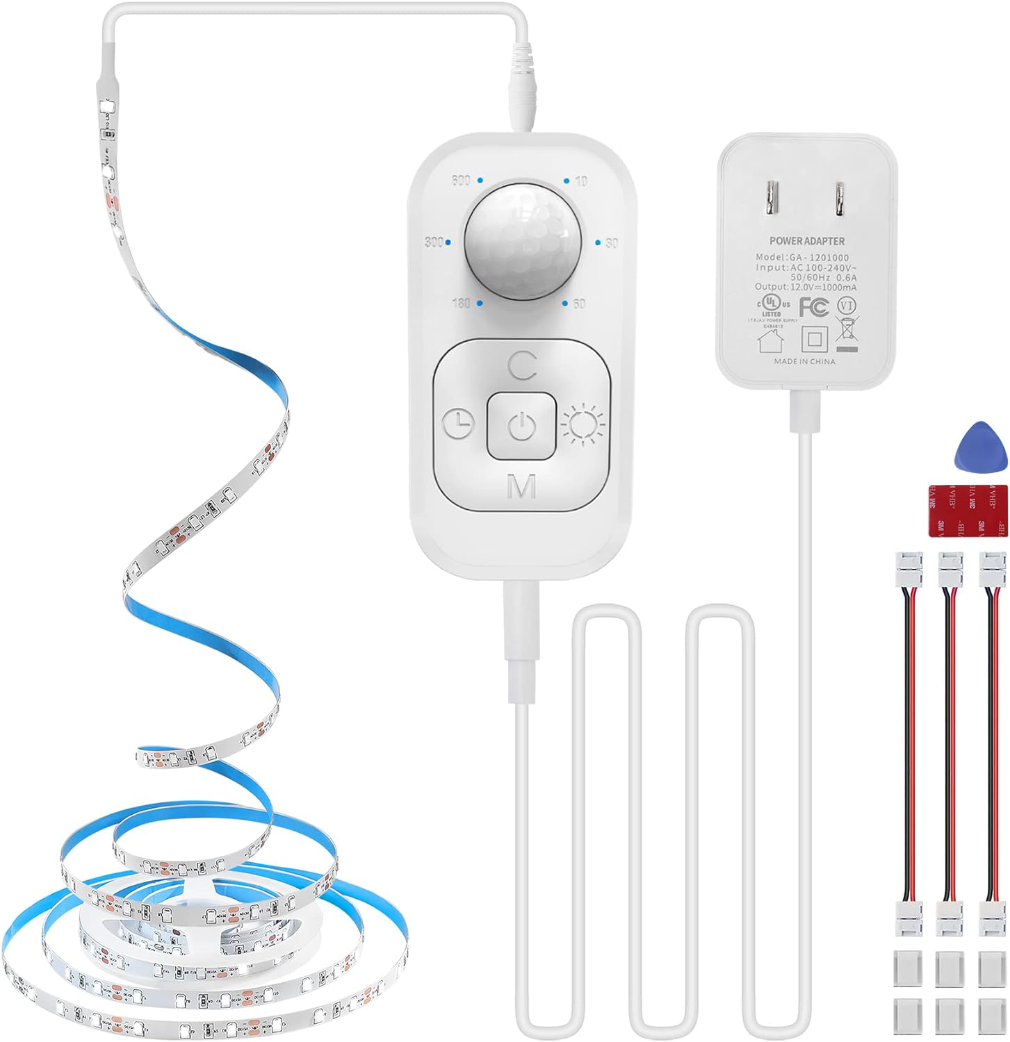 Motion Sensor Under Cabinet Lights - Plug-in LED Strip Lights Indoor ...