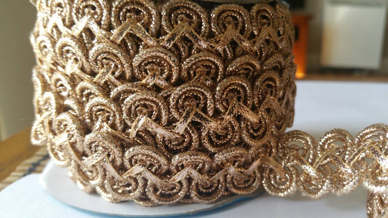 Sparkly Braided GOLD&SILVER Ribbons lace trim for craft DIY sewing ...
