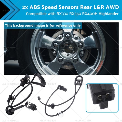 2x ABS Speed Sensors Rear L&R AWD Suitable for RX330 RX350 RX400H ...