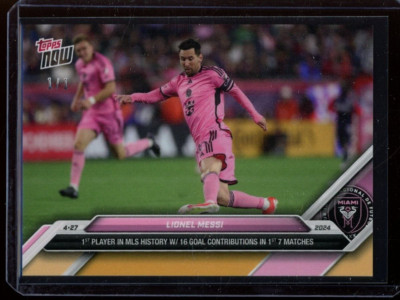 2024 Topps Now #43 Lionel Messi Gold Parallel Card #d 1/1 | eBay