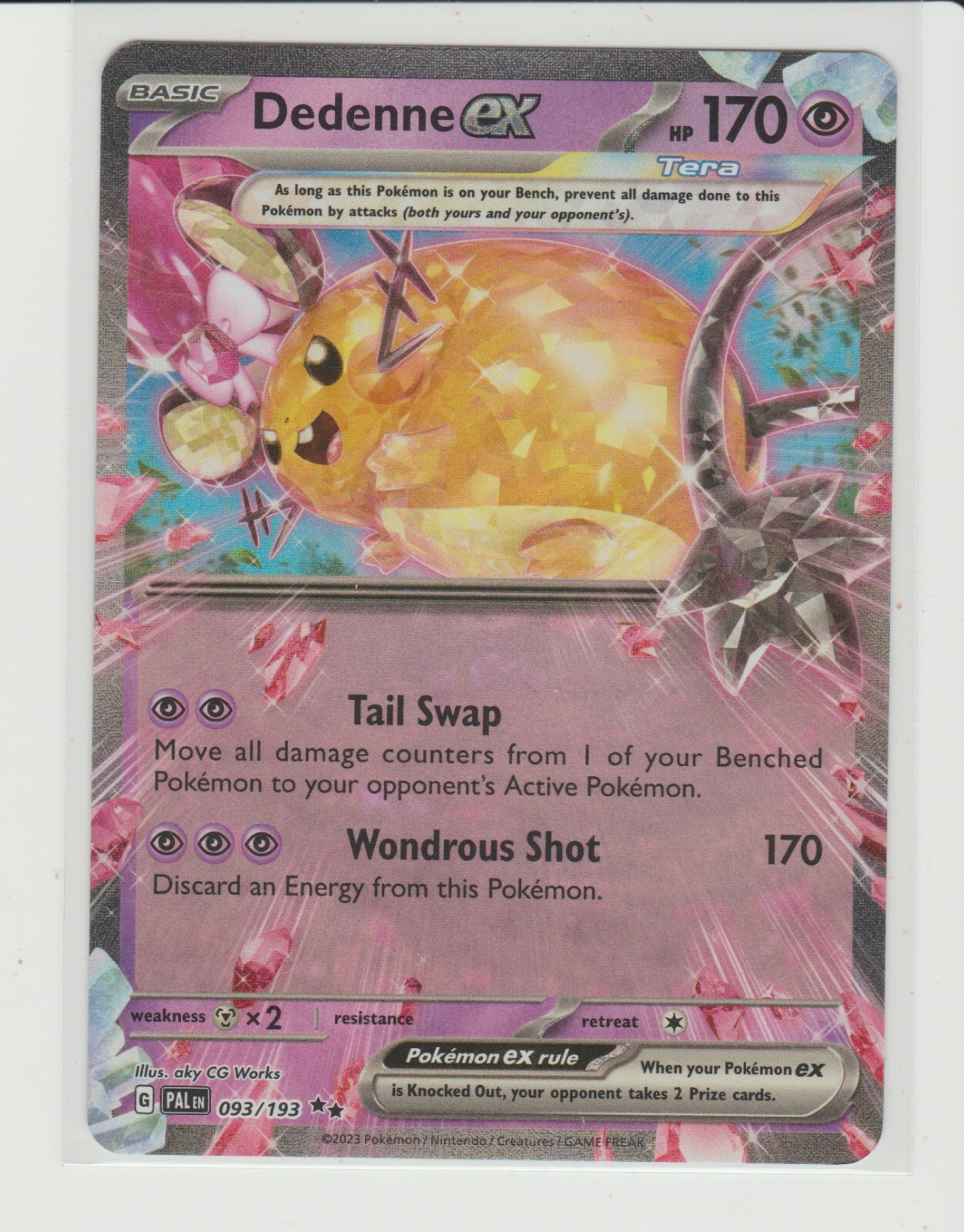 Dedenne ex Double Rare Holo Pokemon Card PAL 093/193 | eBay