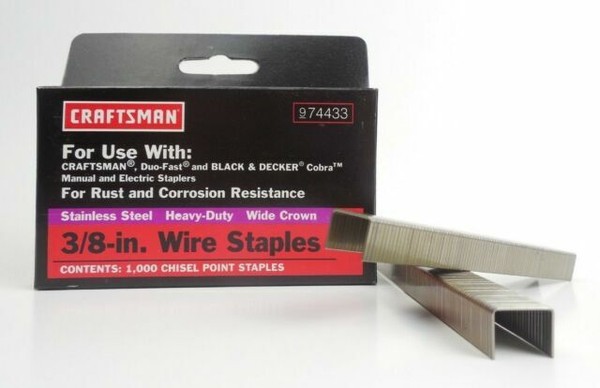 Craftsman Stainless Steel Heavy Duty 3/8" Staples 74433 for sale online ...